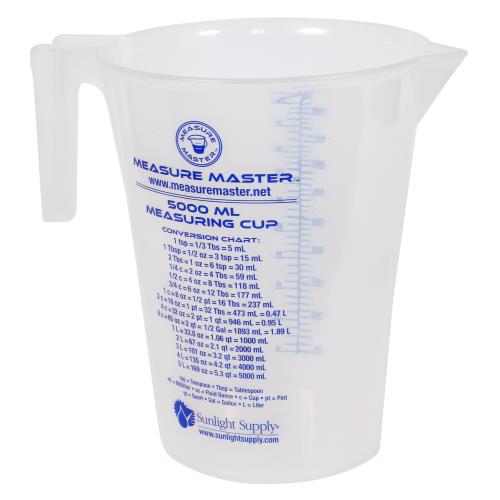 Measure Master Graduated Round Container 160 oz / 5000 ml – Good Grow USA